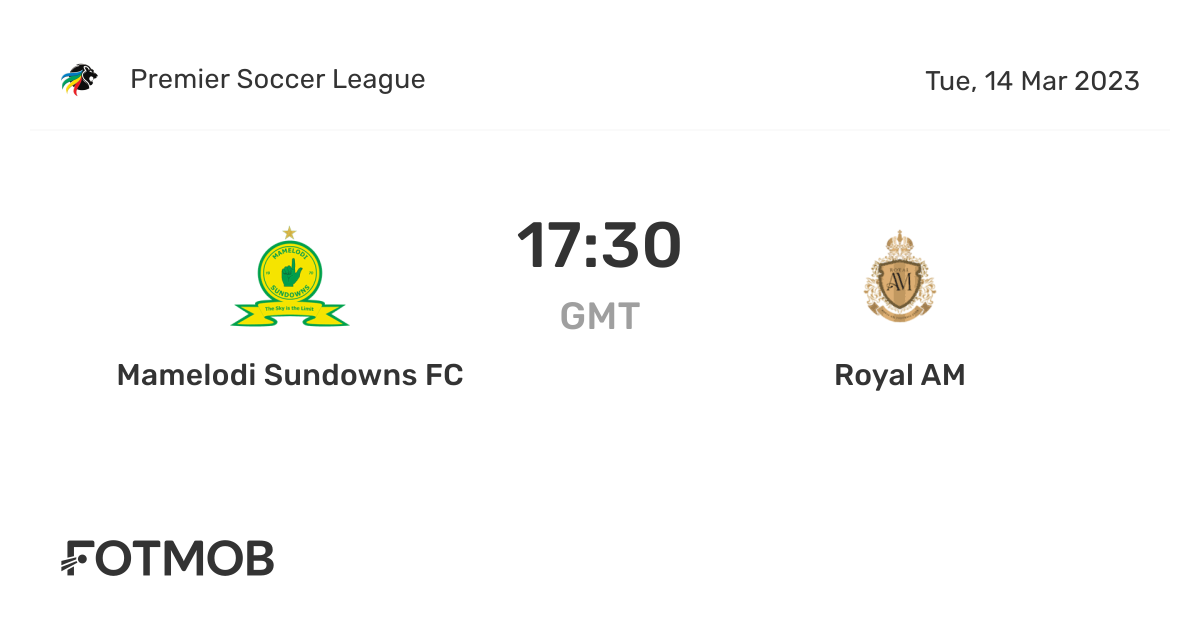 Mamelodi Sundowns FC vs Royal AM - live score, predicted lineups and ...