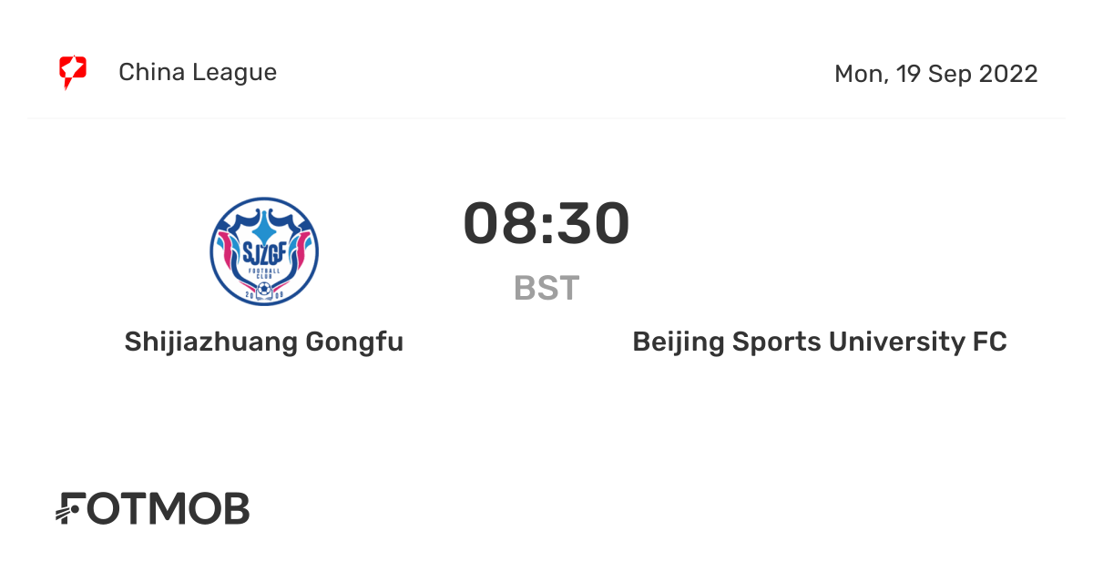 Shijiazhuang Gongfu vs Beijing Sports University FC - live score ...