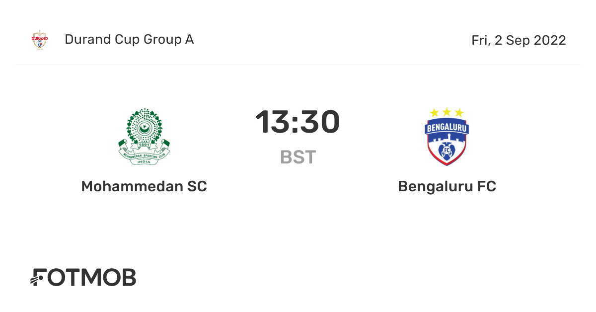 Mohammedan SC vs Bengaluru FC - live score, predicted lineups and H2H stats