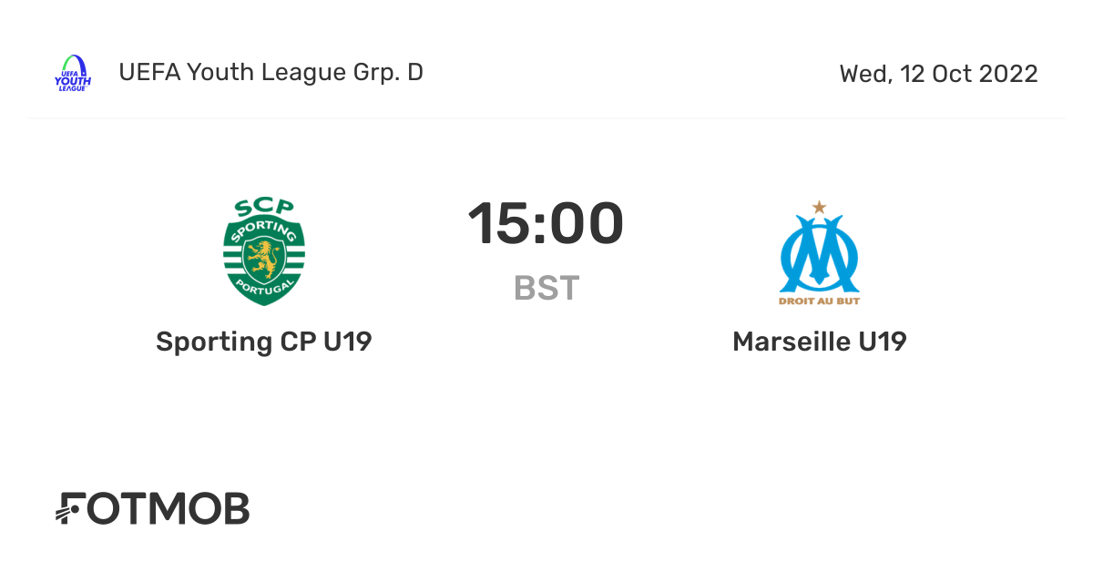 Sporting CP U19 vs Marseille U19 - live score, predicted lineups and ...