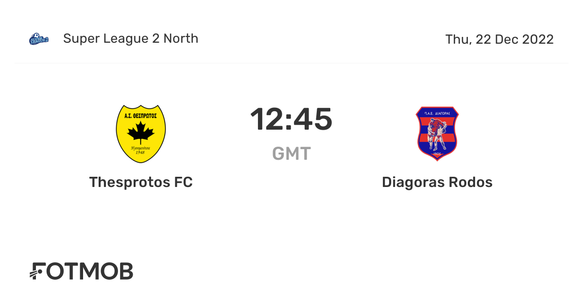 Thesprotos FC vs Diagoras Rodos - live score, predicted lineups and H2H ...
