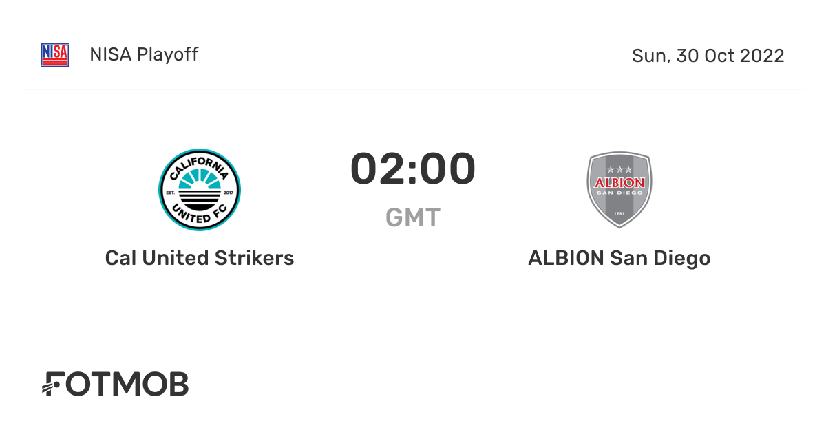 Cal United Strikers vs ALBION San Diego - marcador en vivo ...