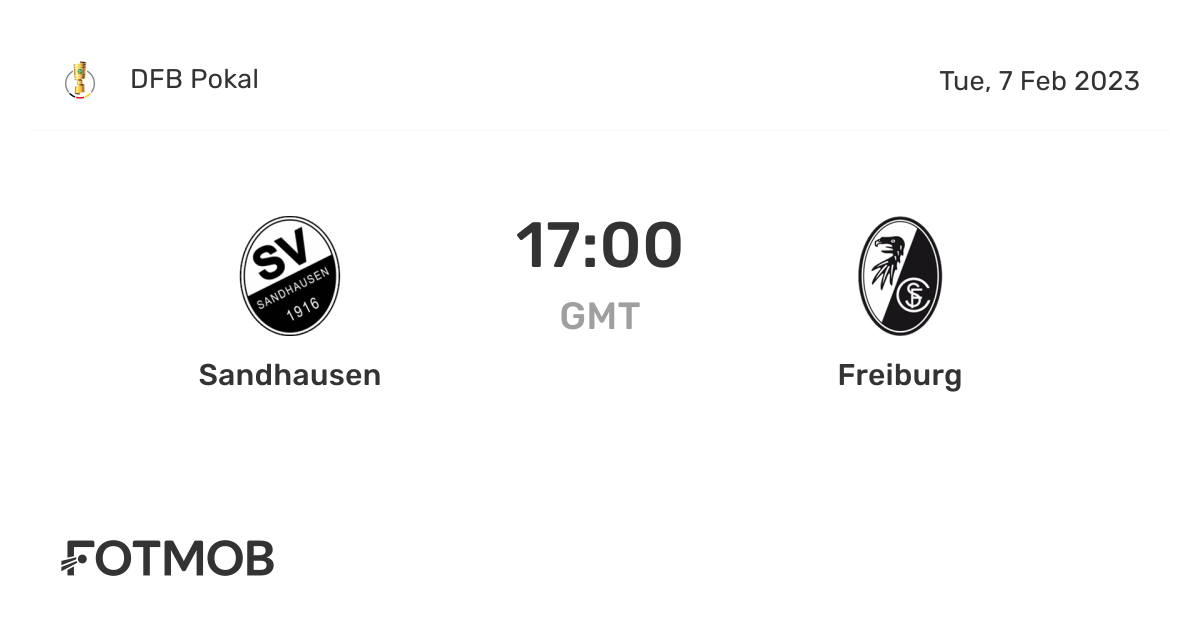 Sandhausen vs SC Freiburg - live score, predicted lineups and H2H stats.