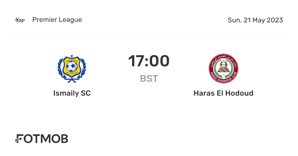 Ismaily SC vs Haras El Hodoud - live score, predicted lineups and H2H ...