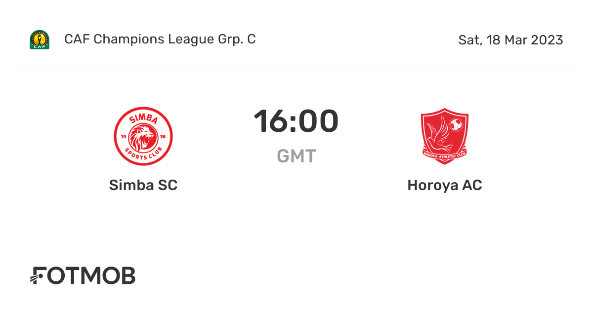 Simba SC vs Horoya AC - live score, predicted lineups and H2H stats