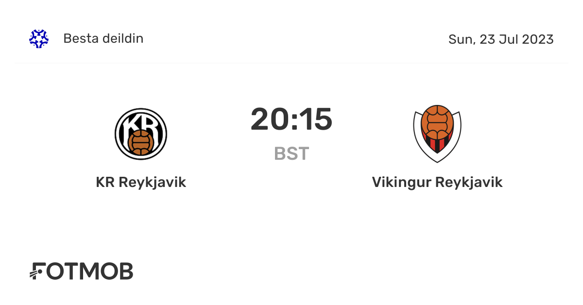 KR Reykjavik vs Vikingur Reykjavik - live score, predicted lineups and ...