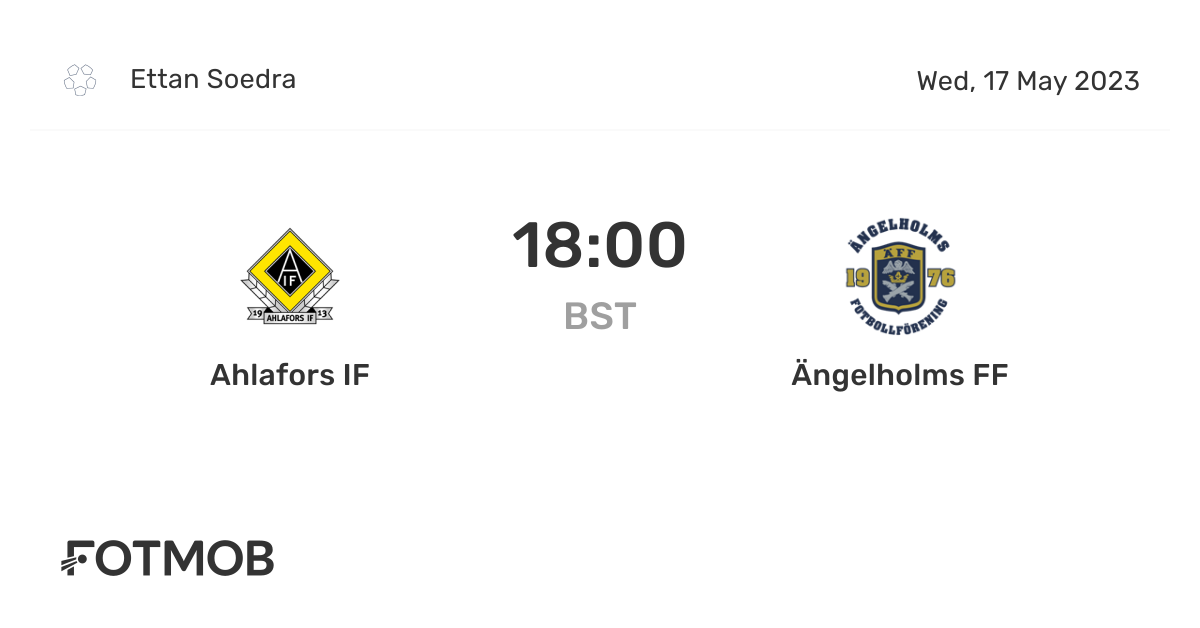 Ahlafors IF vs Ängelholms FF - live score, predicted lineups and H2H stats.