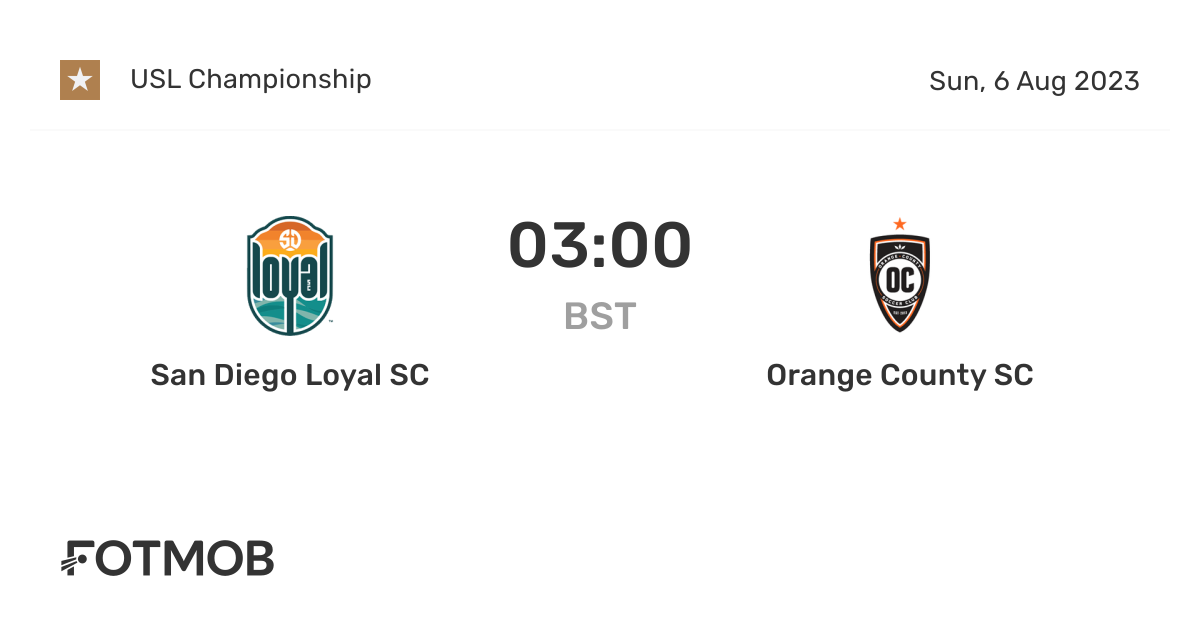 San Diego Loyal SC vs Orange County SC - live score, predicted lineups ...