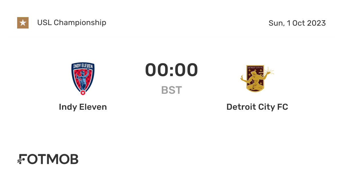 Indy Eleven vs Detroit City FC - live score, predicted lineups and H2H ...
