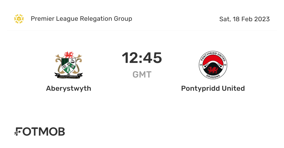 Aberystwyth vs Pontypridd United - live score, predicted lineups and ...