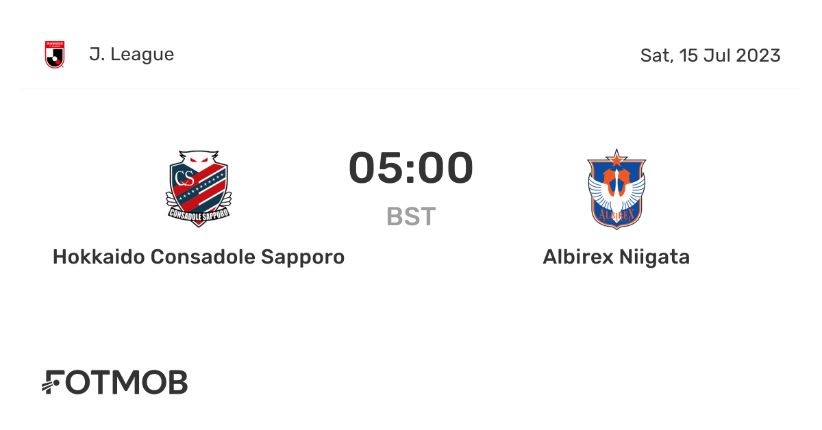 Hokkaido Consadole Sapporo vs Albirex Niigata - live score, predicted ...