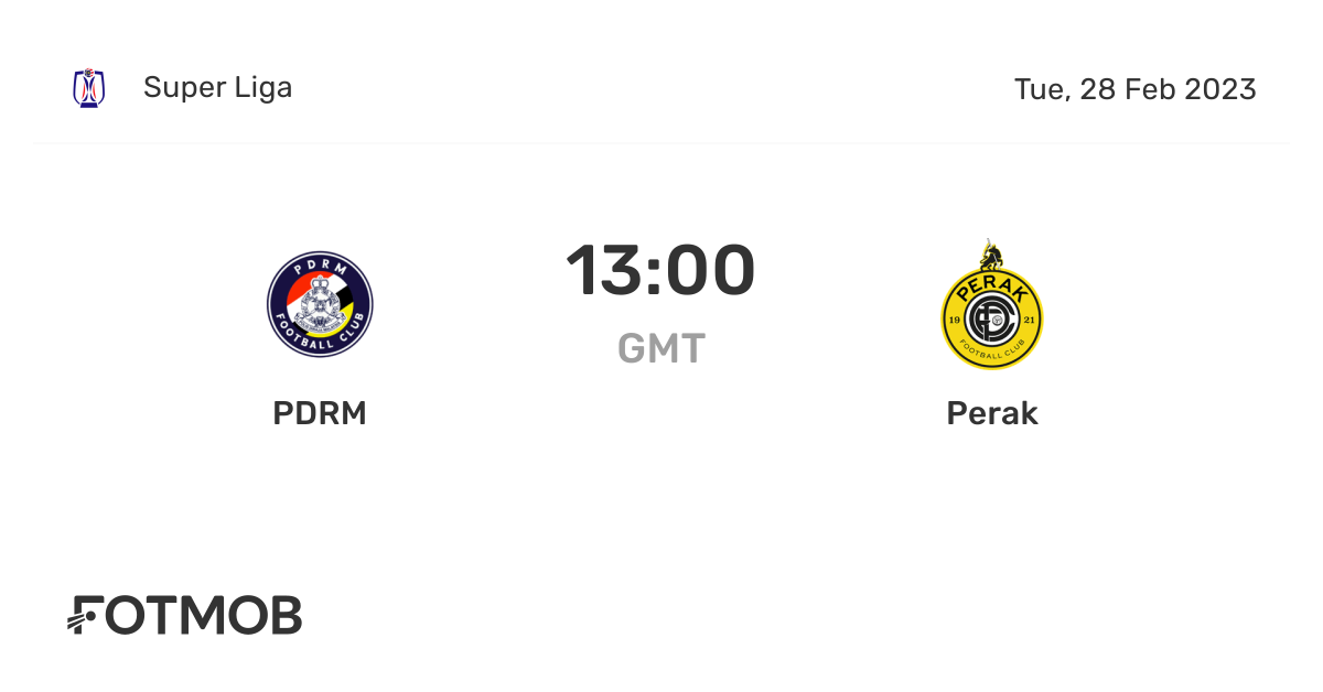 PDRM vs Perak - live score, predicted lineups and H2H stats.