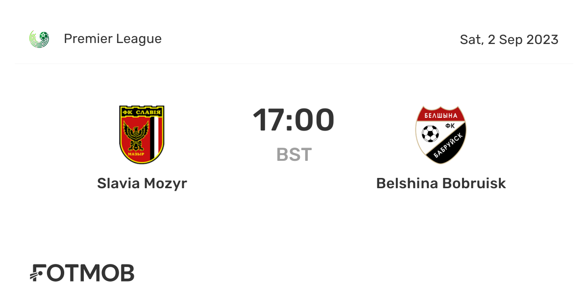 Slavia Mozyr vs Belshina Bobruisk - live score, predicted lineups and ...