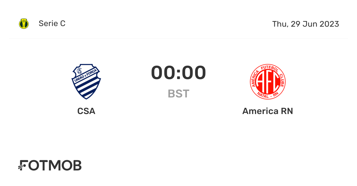 CSA vs America RN - live score, predicted lineups and H2H stats
