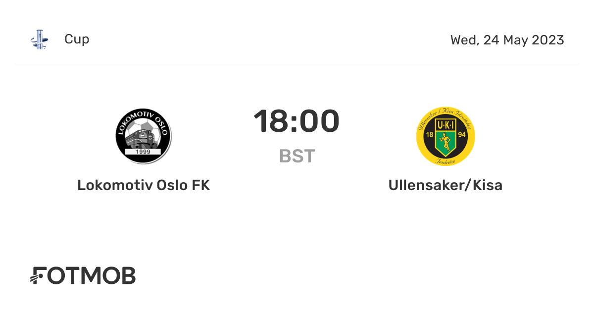 Lokomotiv Oslo FK vs Ullensaker/Kisa - live score, predicted lineups and H2H stats