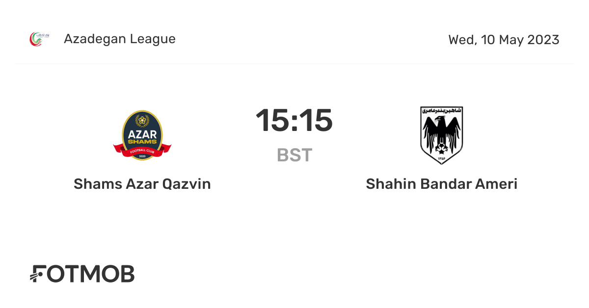 Shams Azar Qazvin vs Shahin Bandar Ameri - live score, predicted ...