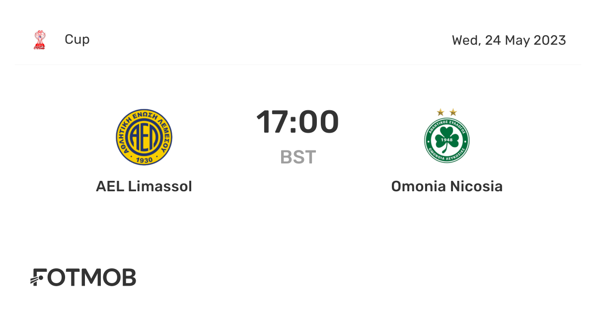 AEL Limassol vs Omonia Nicosia - live score, predicted lineups and H2H ...