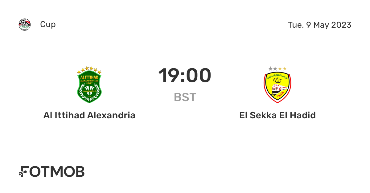 Al Ittihad Alexandria vs El Sekka El Hadid - live score, predicted ...