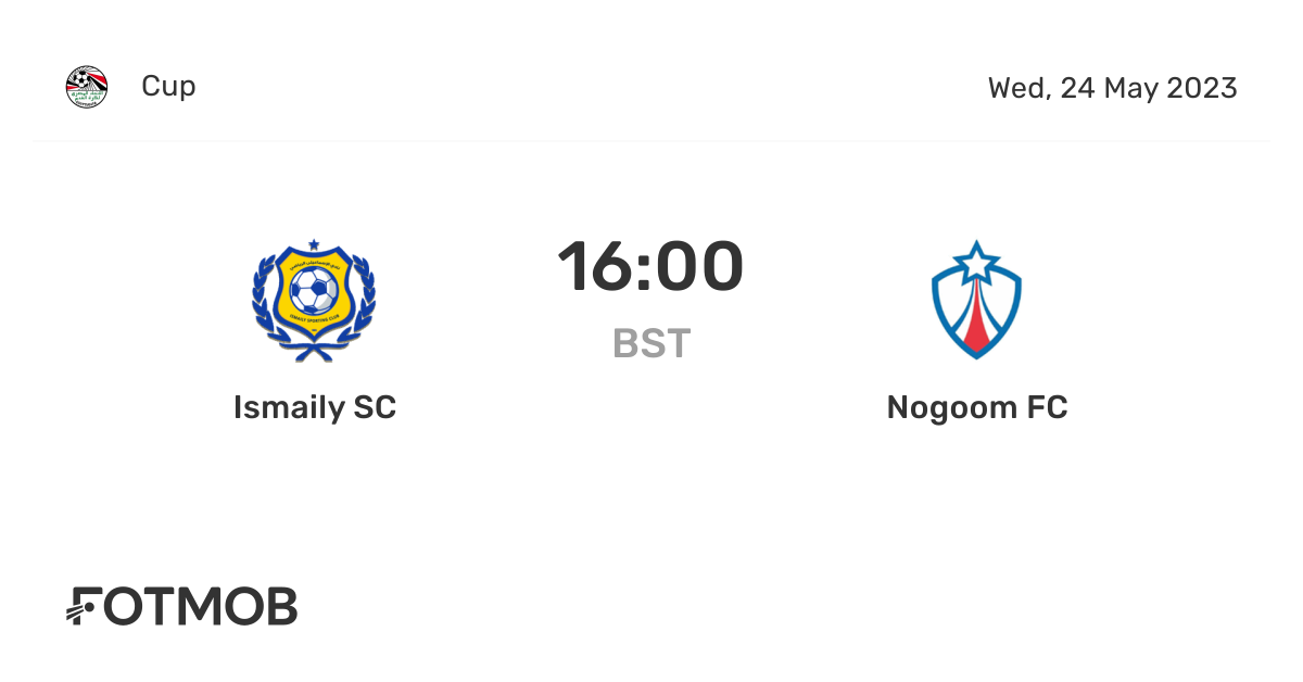 Ismaily SC vs Nogoom FC - live score, predicted lineups and H2H stats.