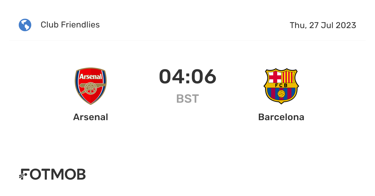 Arsenal vs Barcelona - live score, predicted lineups and H2H stats