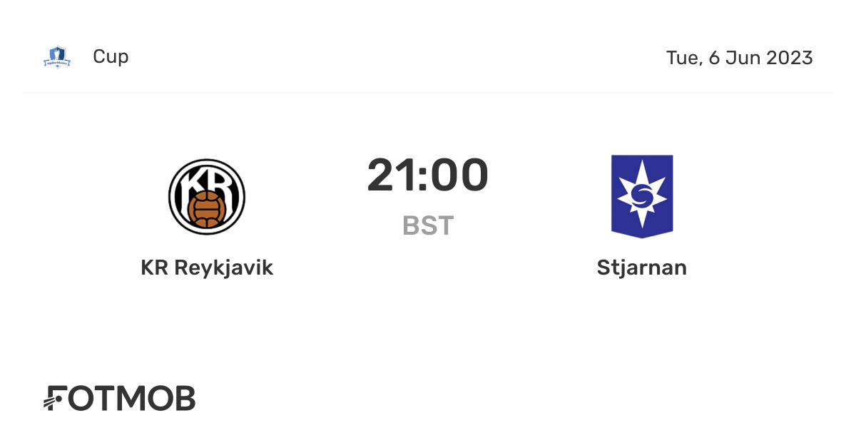 KR Reykjavik vs Stjarnan - live score, predicted lineups and H2H stats.