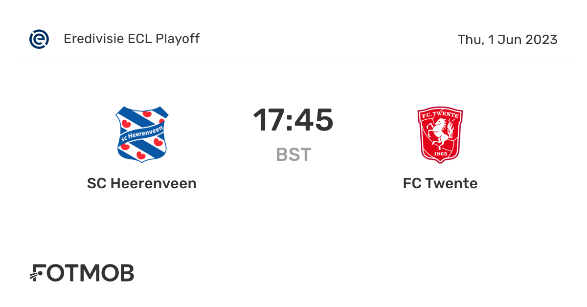 SC Heerenveen vs FC Twente - live score, predicted lineups and H2H stats.