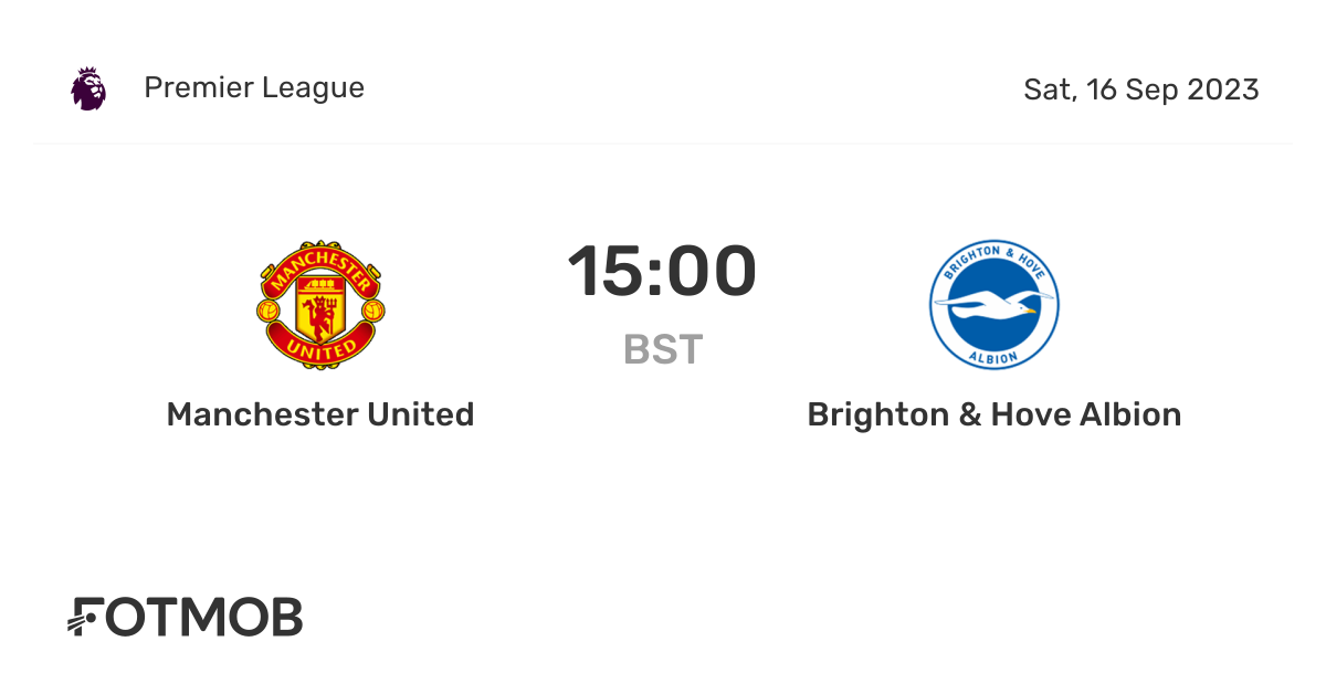 Manchester United vs Brighton & Hove Albion - live score, predicted ...