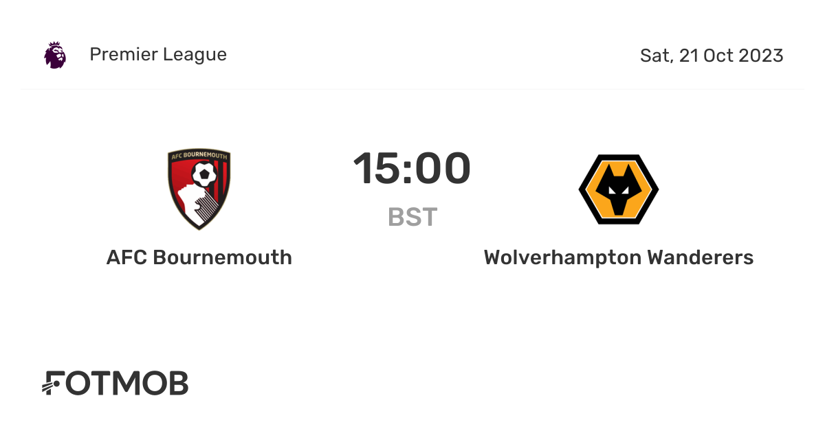 AFC Bournemouth vs Wolverhampton Wanderers - live score, predicted ...