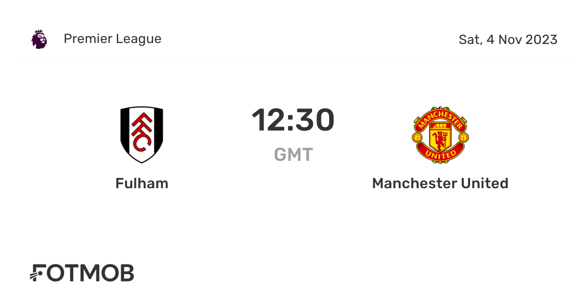 Fulham vs Manchester United - live score, predicted lineups and H2H stats.