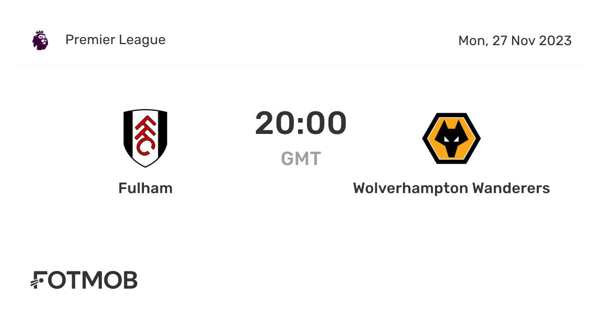 Fulham vs Wolverhampton Wanderers - live score, predicted lineups and ...