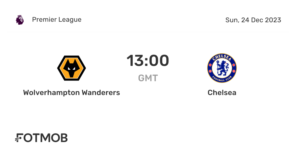 Wolverhampton Wanderers vs Chelsea - live score, predicted lineups and ...