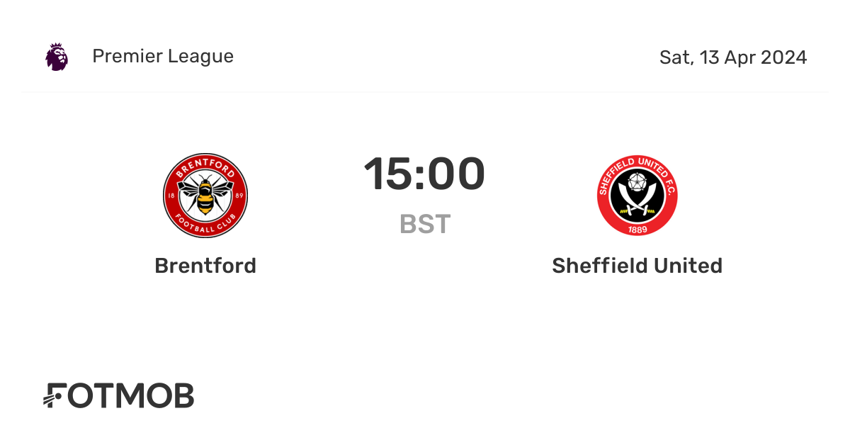 Brentford vs Sheffield United - live score, predicted lineups and H2H stats