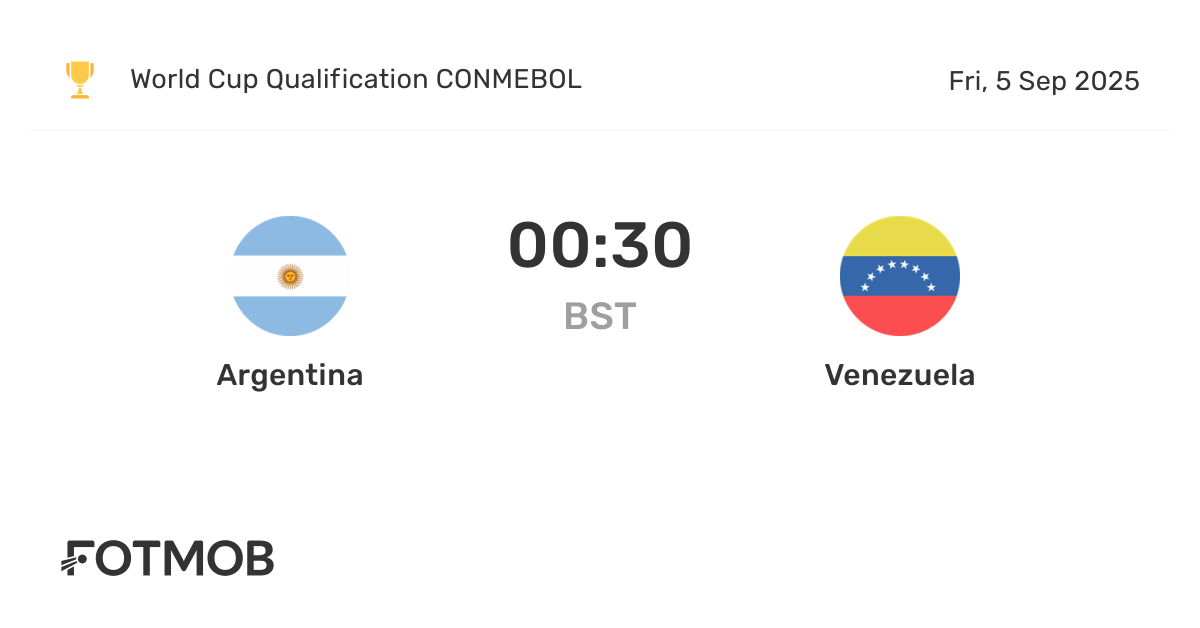 Argentina vs Venezuela - live score, predicted lineups and H2H stats