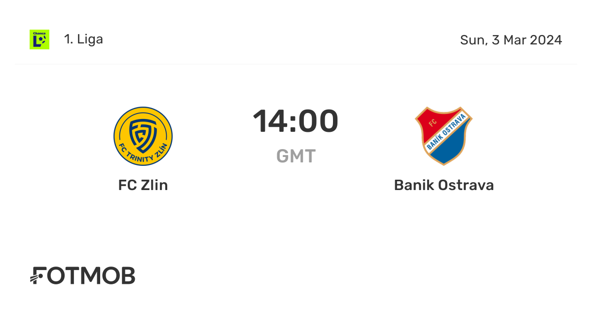 FC Zlin vs Banik Ostrava - marcador en vivo, alineaciones previstas y ...