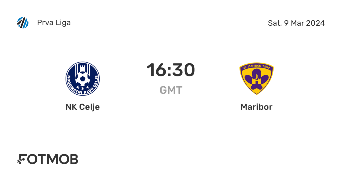 NK Celje vs Maribor - marcador en vivo, alineaciones previstas y estadísticas H2H