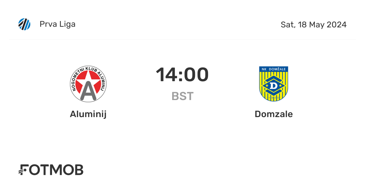 Aluminij vs Domzale - marcador en vivo, alineaciones previstas y ...