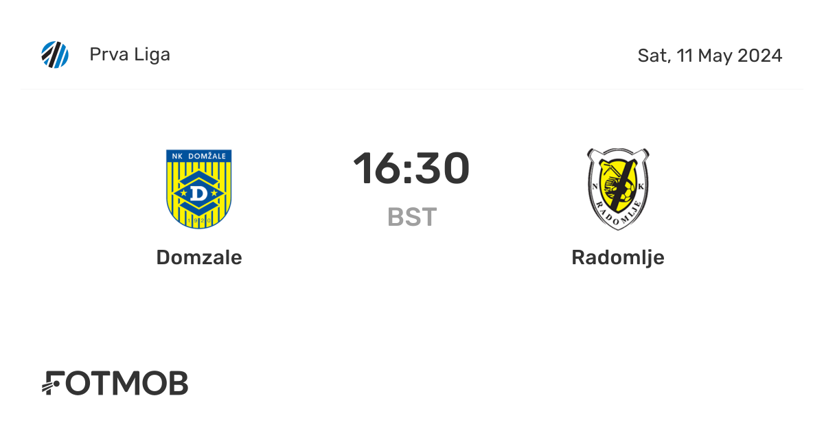 Domzale vs Radomlje - marcador en vivo, alineaciones previstas y ...