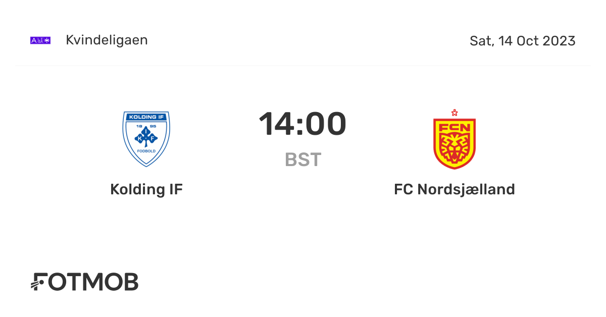 Kolding IF vs FC Nordsjælland - live score, predicted lineups and H2H ...