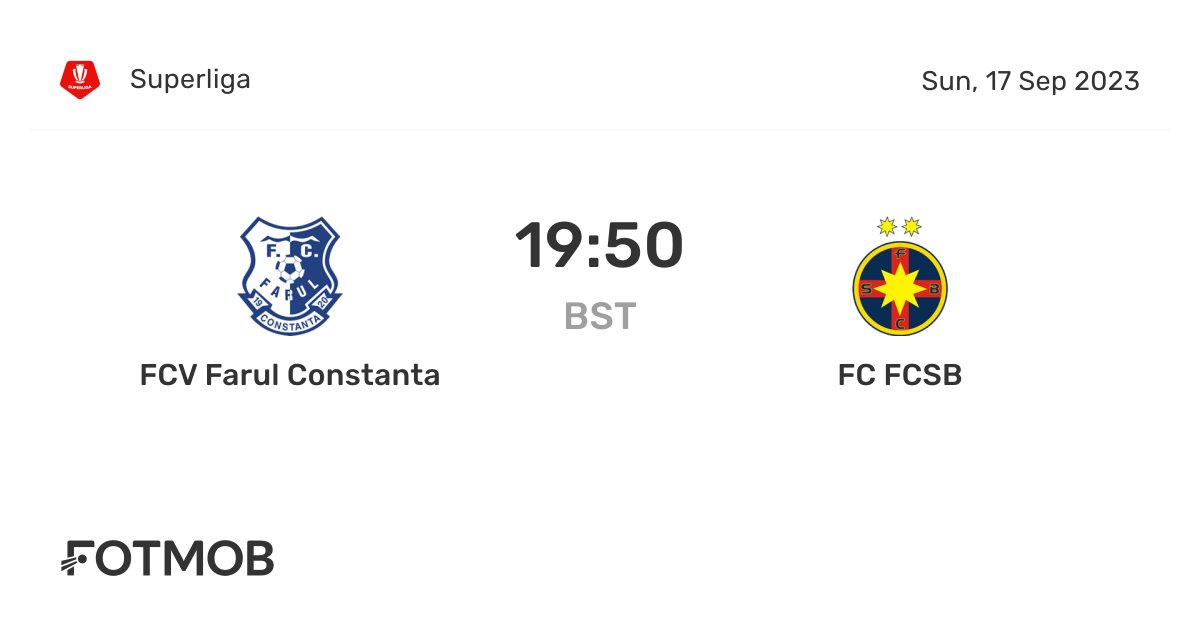 FCV Farul Constanta vs FC FCSB - live score, predicted lineups and H2H ...