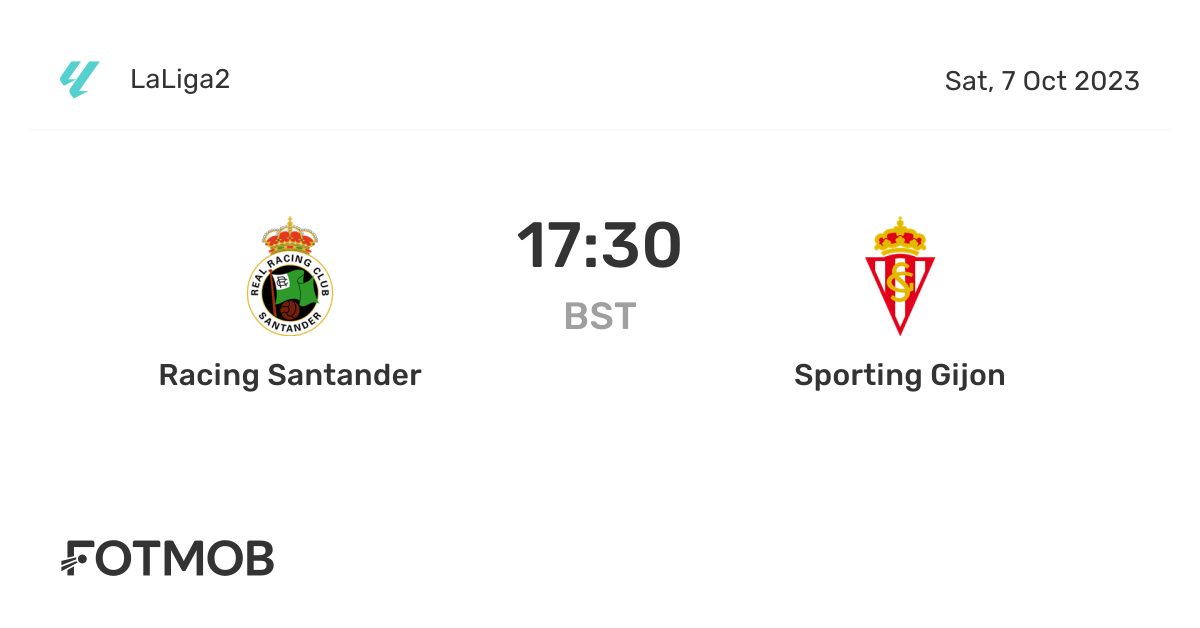 Racing Santander vs Sporting Gijon - live score, predicted lineups and ...