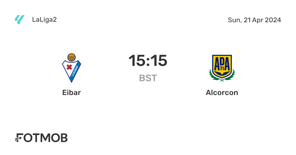 Eibar vs Alcorcon - marcador en vivo, alineaciones previstas y ...