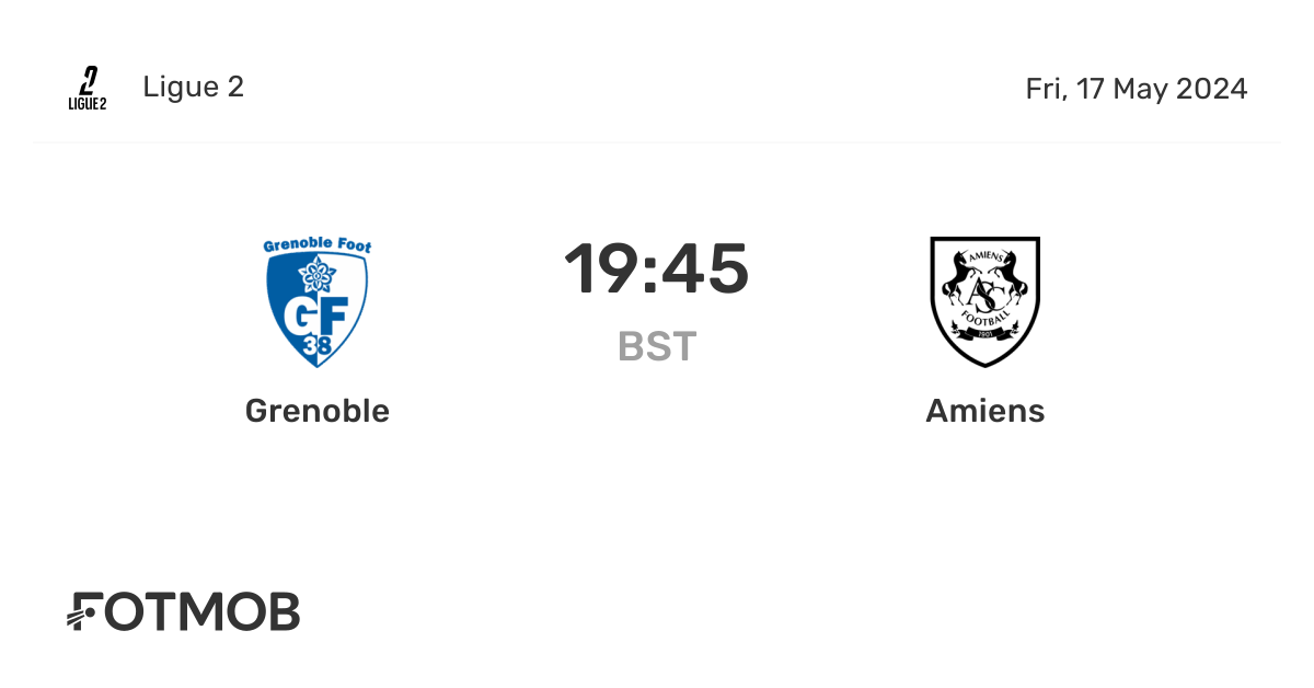 Grenoble vs Amiens - marcador en vivo, alineaciones previstas y estadísticas H2H
