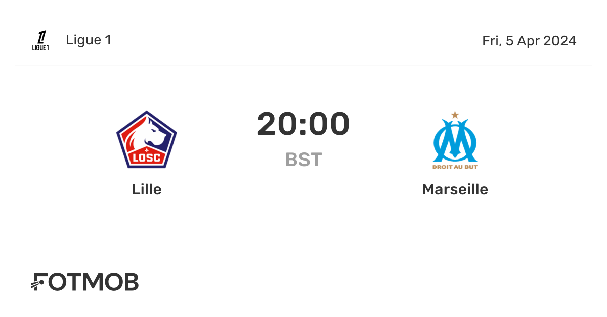 Lille vs Marseille - live score, predicted lineups and H2H stats