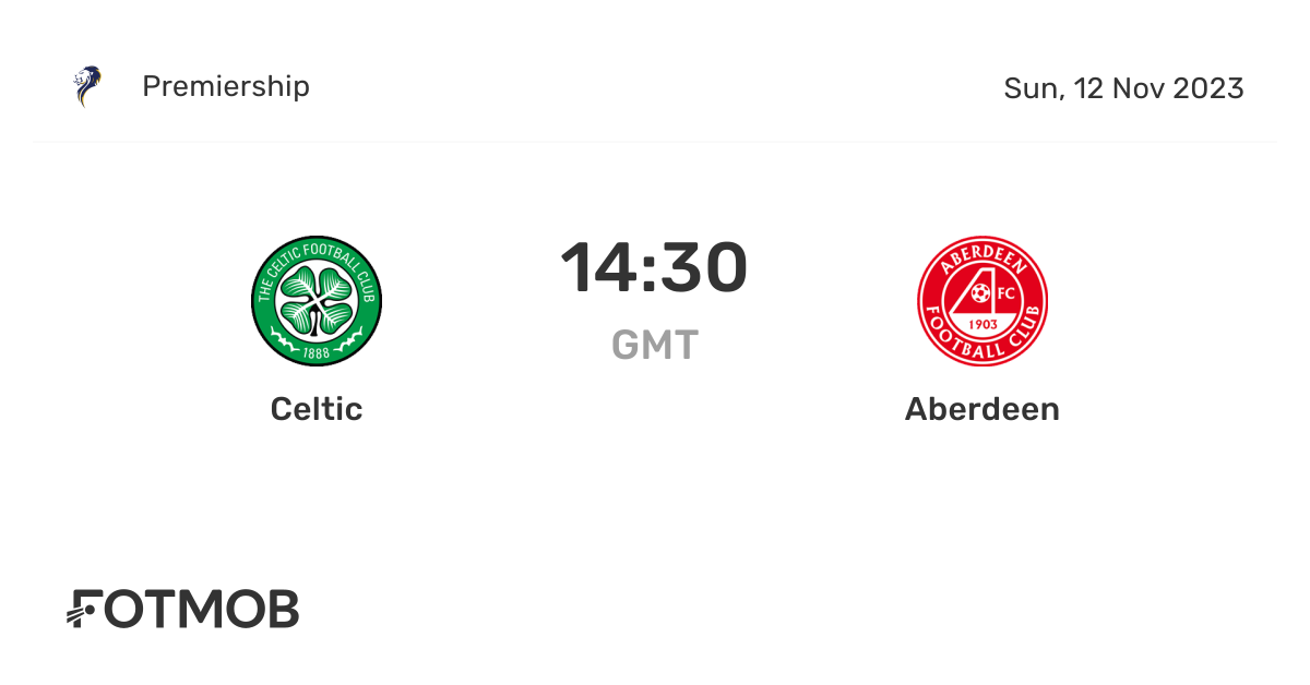 Celtic vs Aberdeen - live score, predicted lineups and H2H stats.