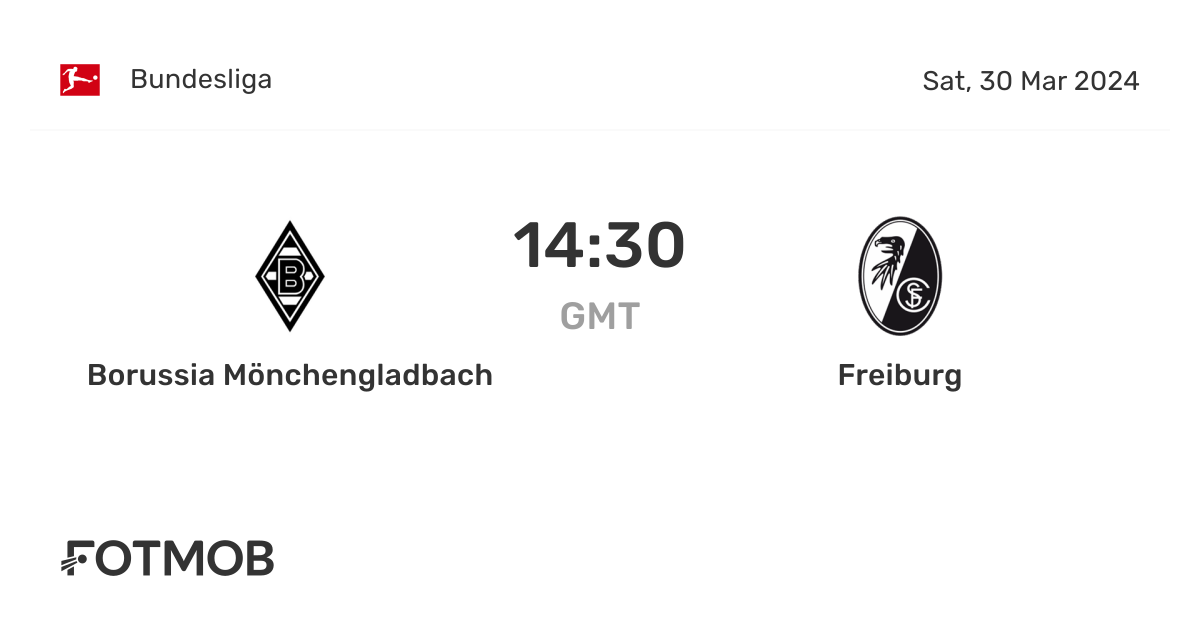 Borussia Mönchengladbach vs SC Freiburg - live score, predicted lineups ...