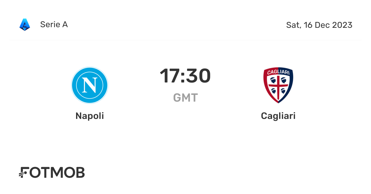 SSC Napoli vs Cagliari - live score, predicted lineups and H2H stats