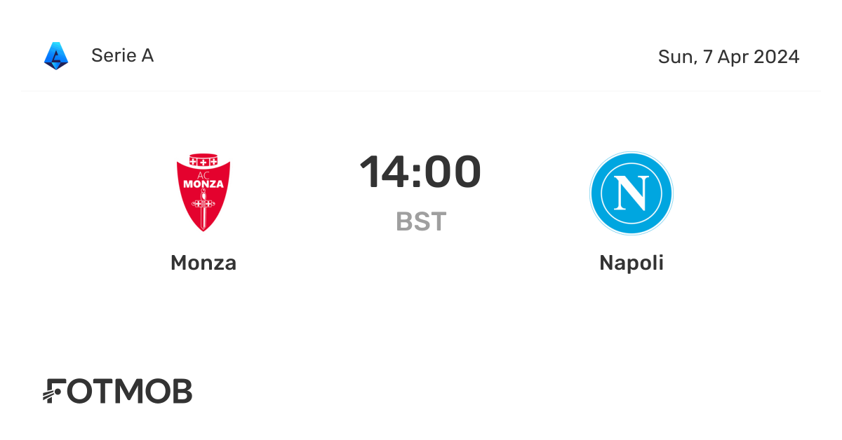 Monza vs SSC Napoli - live score, predicted lineups and H2H stats