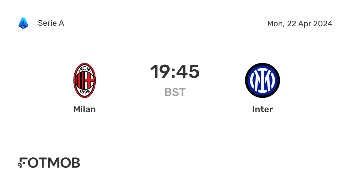 AC Milan vs Inter - punteggio in diretta, formazioni probabili e ...