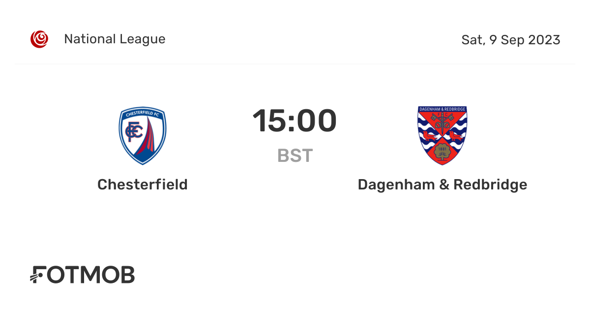 Chesterfield vs Dagenham & Redbridge - live score, predicted lineups ...