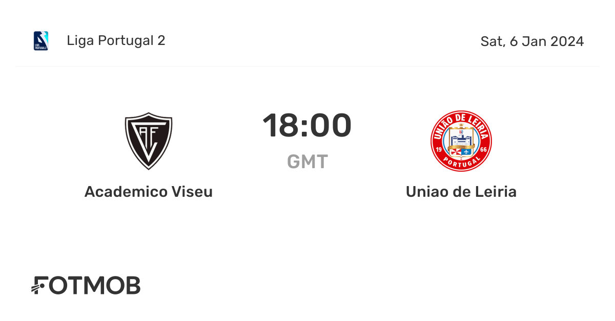 Academico Viseu vs Uniao de Leiria - live score, predicted lineups and ...